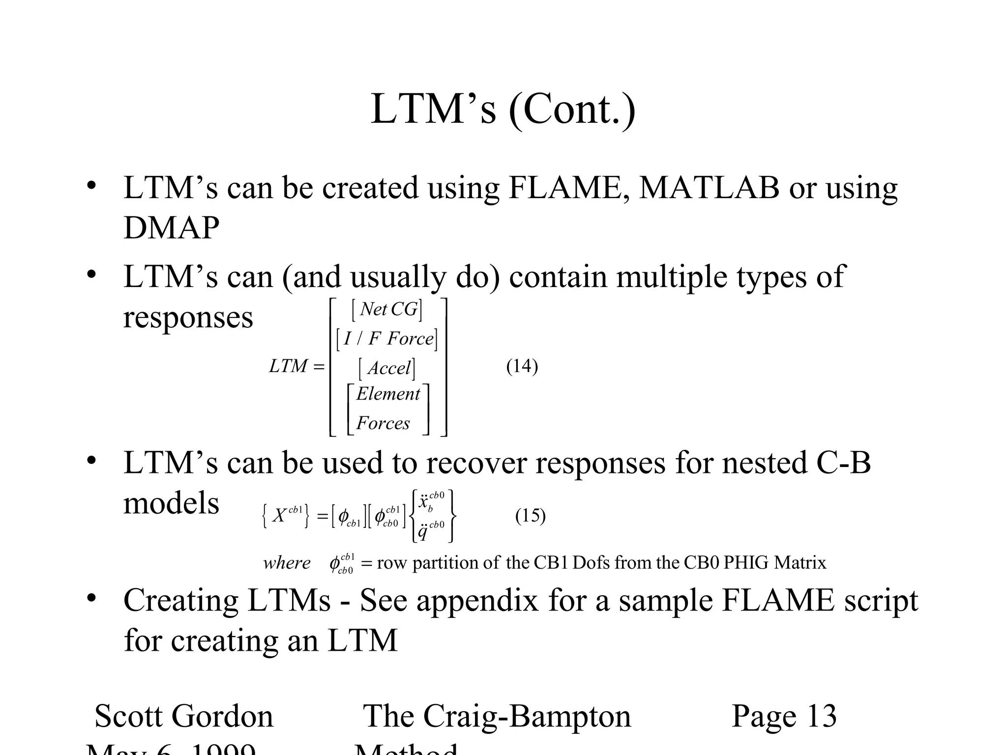 Craig-Bampton Method | PPT