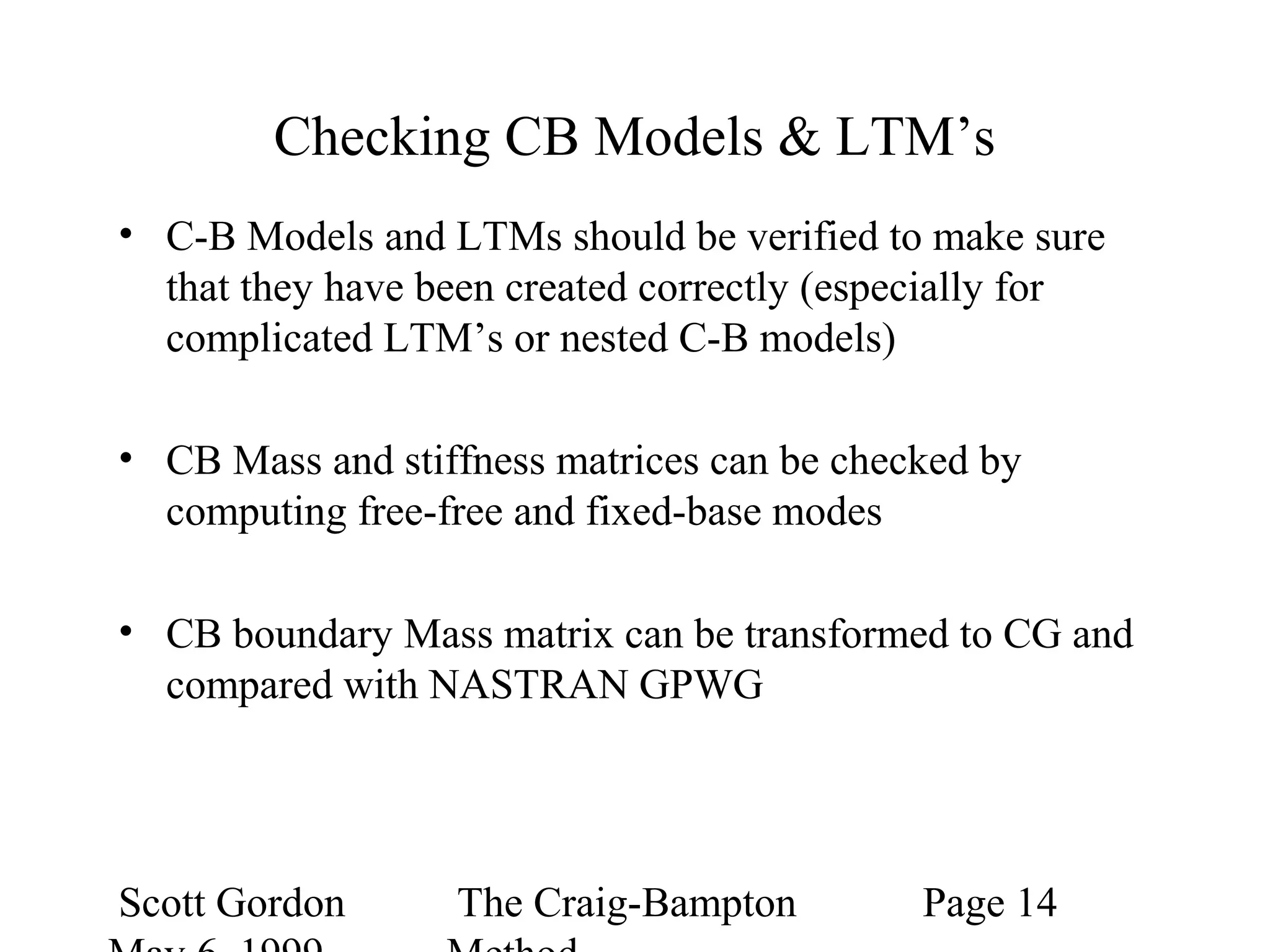 Craig-Bampton Method | PPT