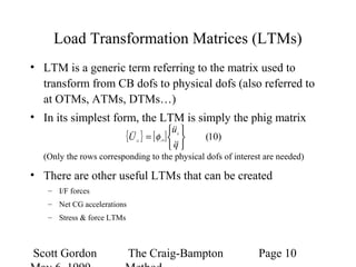 Craig-Bampton Method | PPT