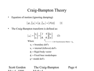 Craig-Bampton Method | PPT