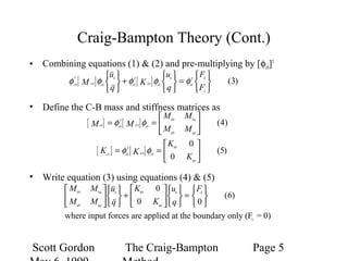 Craig-Bampton Method | PPT