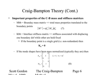 Craig-Bampton Method | PPT