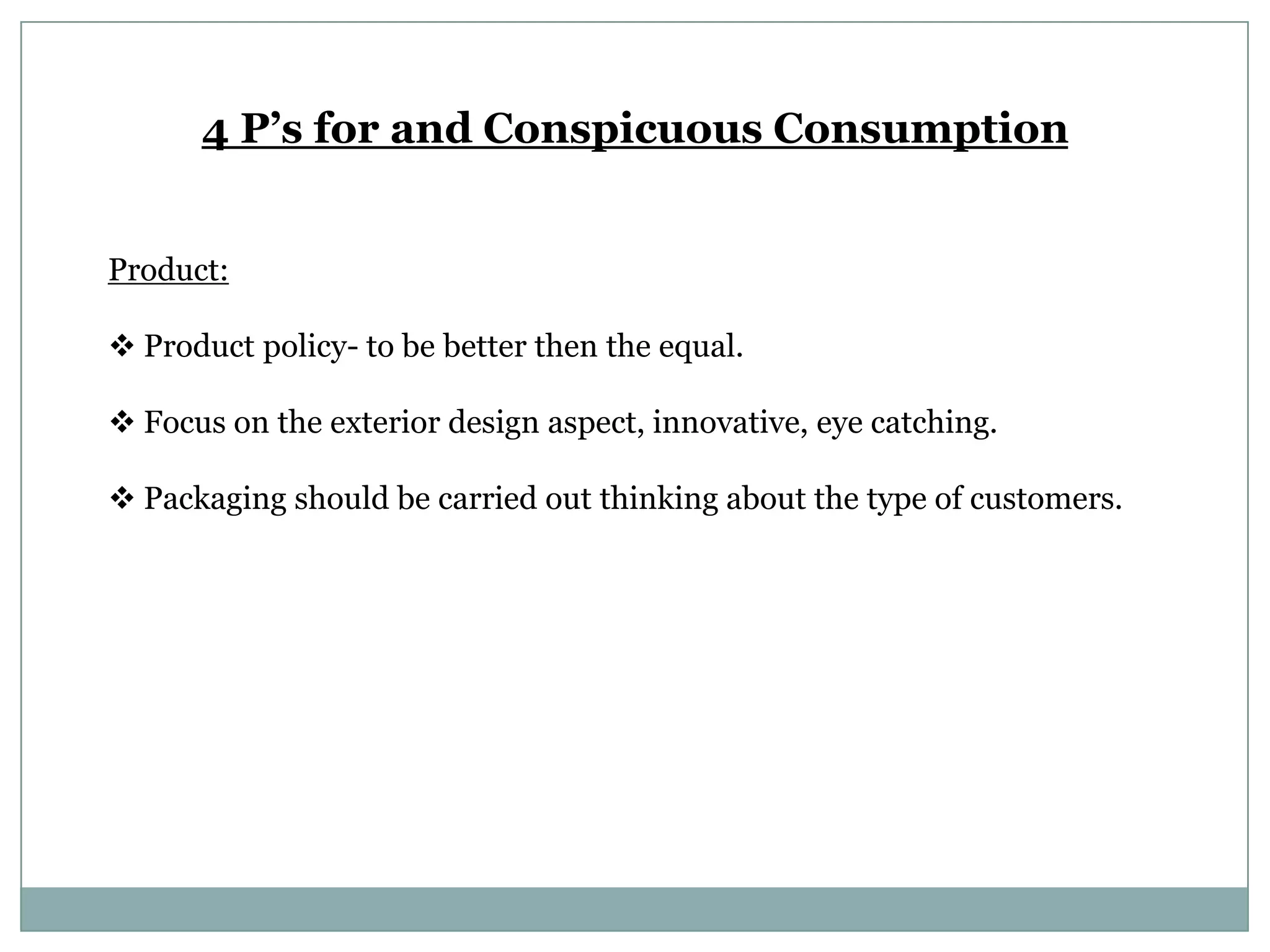 CONSPICUOUS CONSUMPTION | PPSX