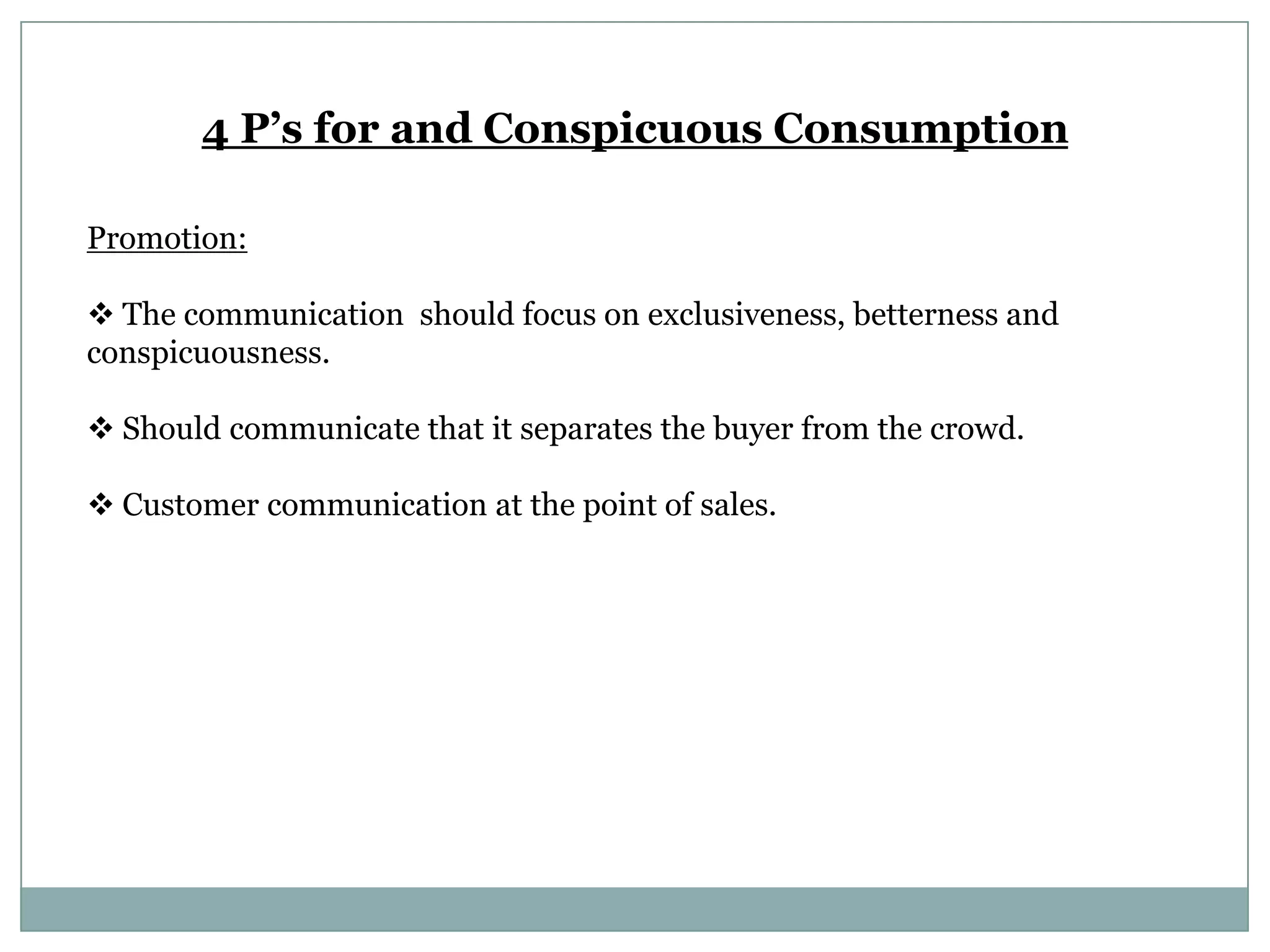 CONSPICUOUS CONSUMPTION | PPSX