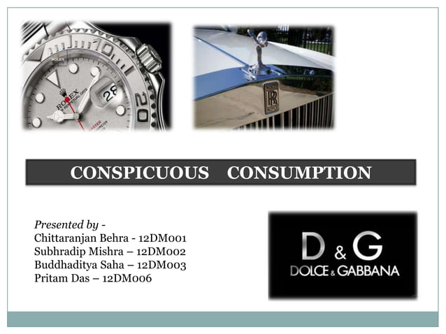 CONSPICUOUS CONSUMPTION | PPSX | Marketing and Advertising | Business