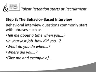 Talent Retention starts at Recruitment | PPT