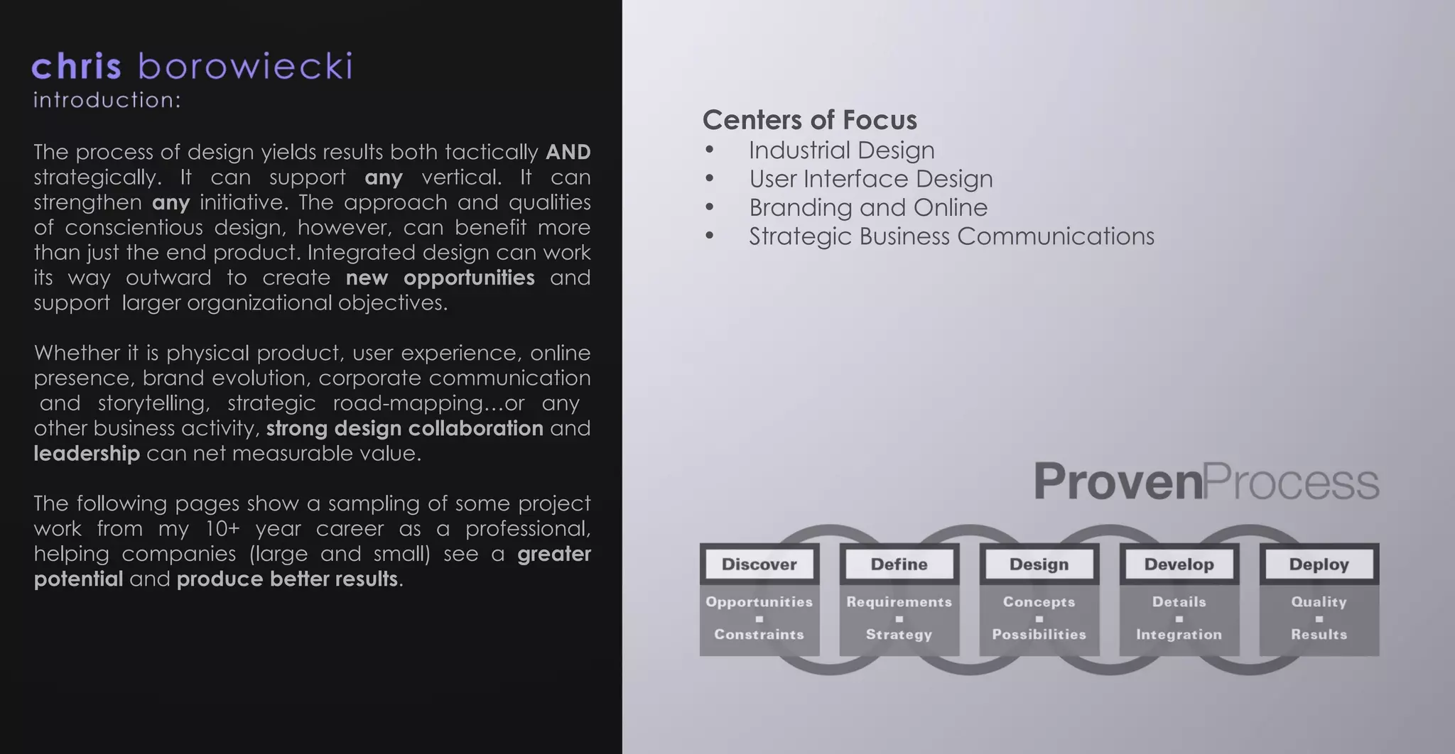 Borowiecki Design Portfolio Sampler | PPT