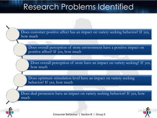 Impact of Store Ambience on Consumer Variety Seeking Behaviour | PPTX