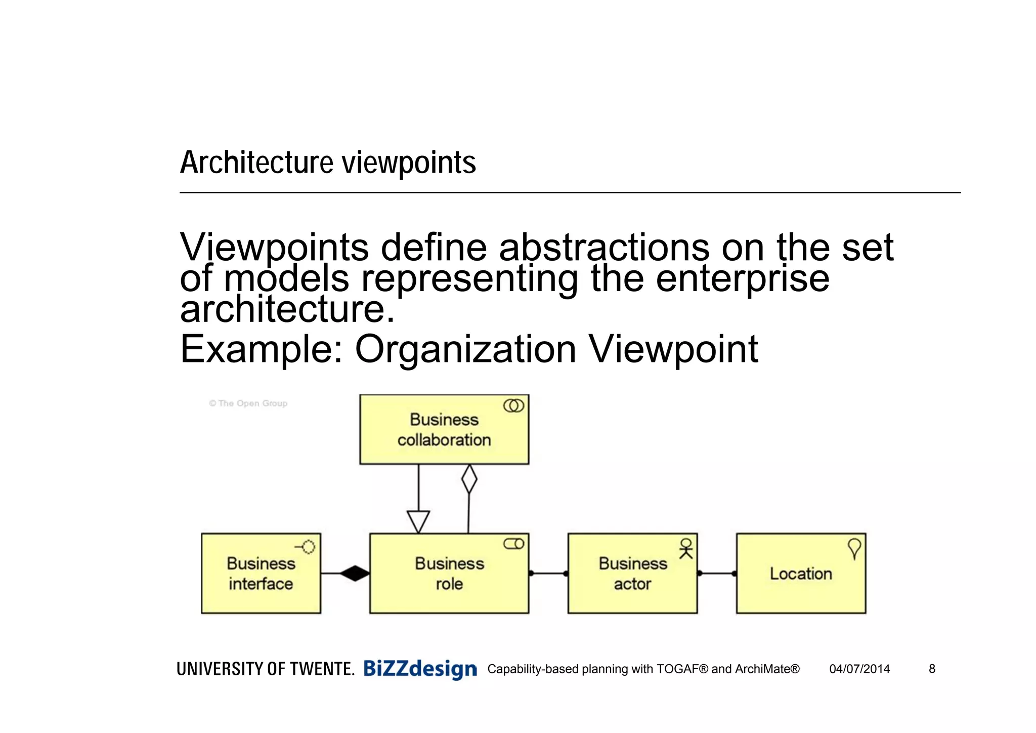 Capability-based planning with TOGAF & ArchiMate | PDF