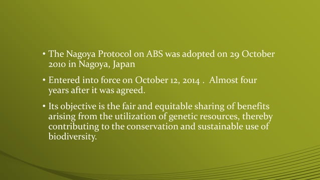 Nagoya protocol | PPTX | Genetics | Science