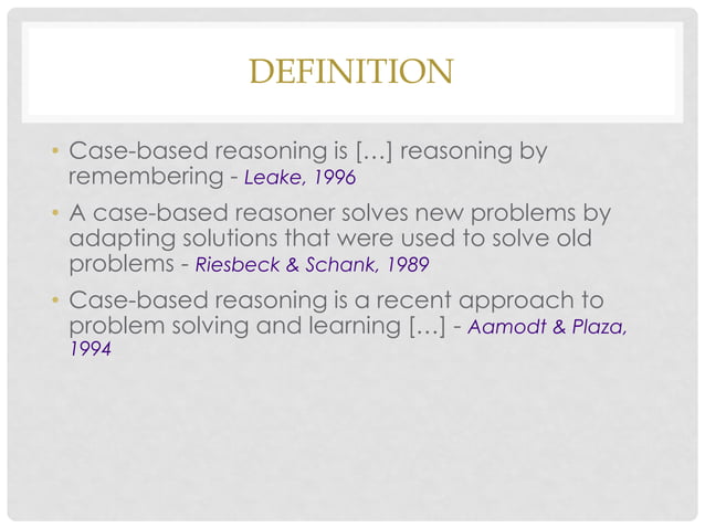 Case Based Reasoning | PDF