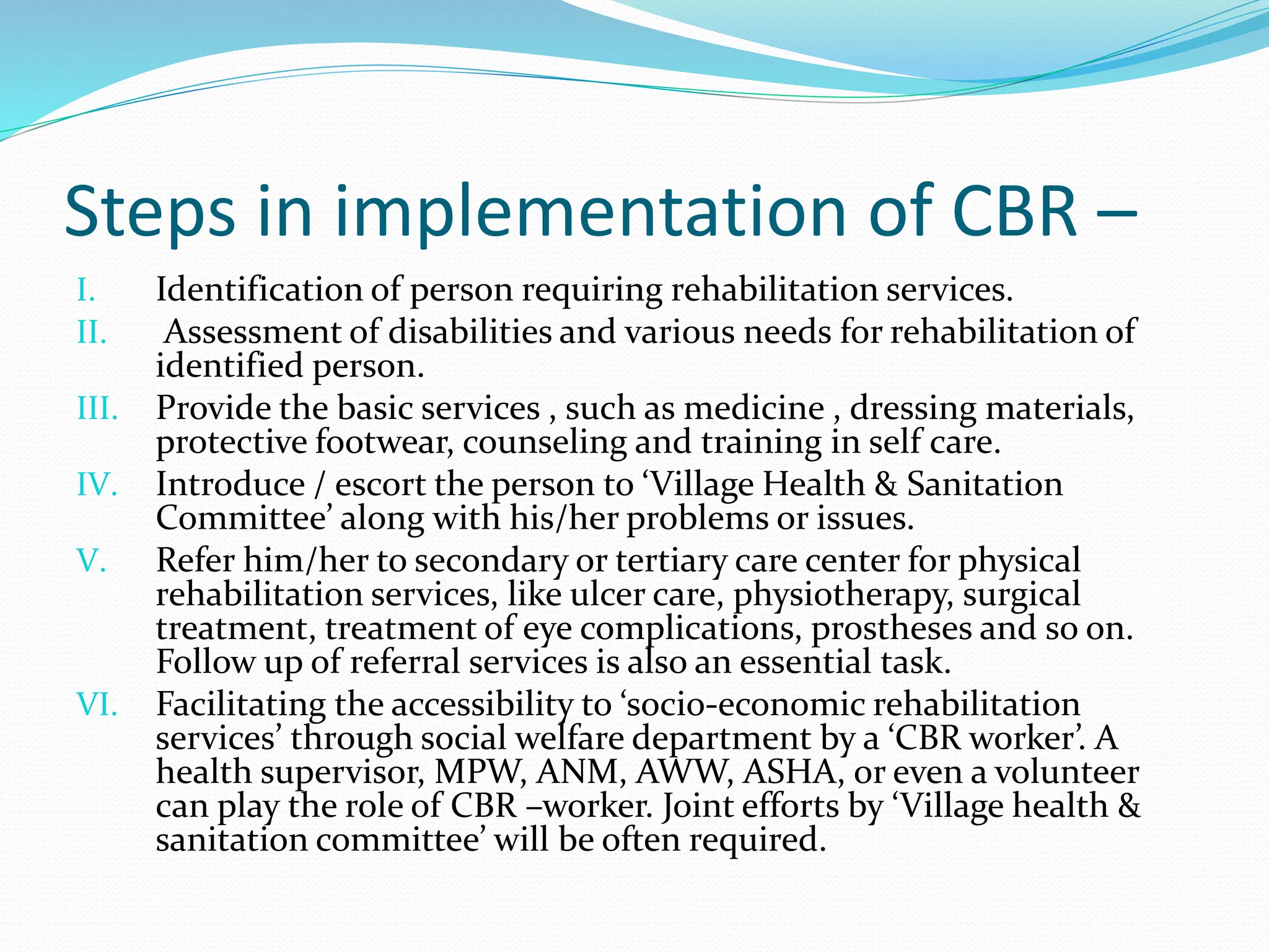 Community Based Rehabilitation (CBR) SPL.SE