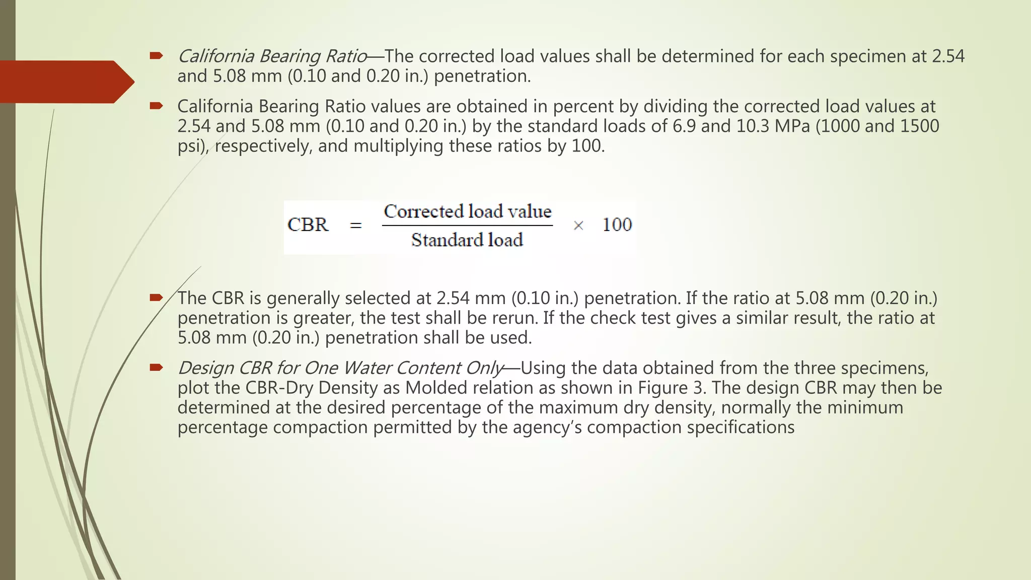 Cbr aashto t193 plus proctor t180 | PPTX