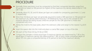 Cbr aashto t193 plus proctor t180 | PPTX