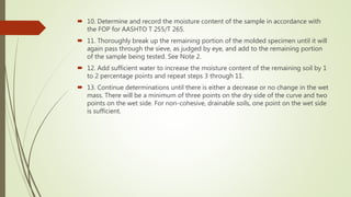 Cbr aashto t193 plus proctor t180 | PPTX