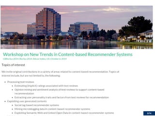 Semantics-aware Content-based Recommender Systems | PPT
