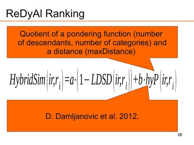 Redyal A Dynamic Recommendation Algorithm Based On Linked Data Ppt