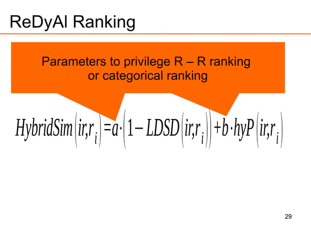 Redyal A Dynamic Recommendation Algorithm Based On Linked Data Ppt