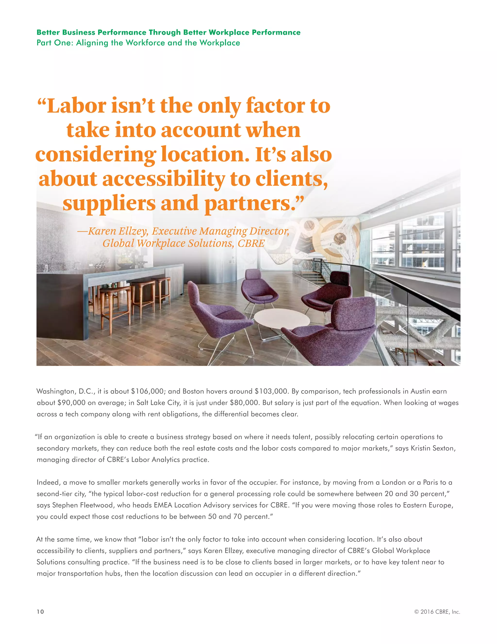 CBRE PART 1 - Aligning the workforce and the workplace | PDF