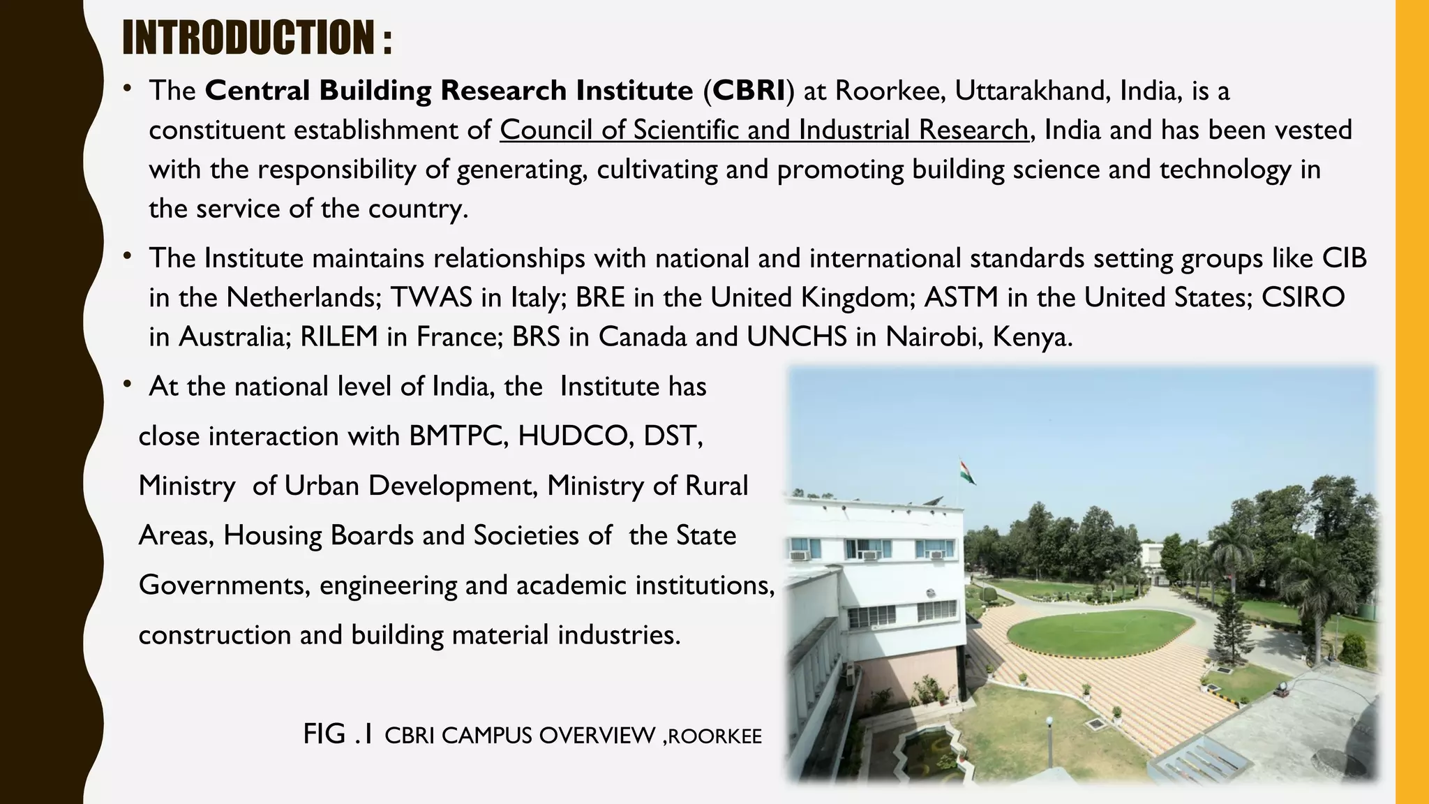 Central Building Research Institute (CBRI) , Roorkee ,India | PPT