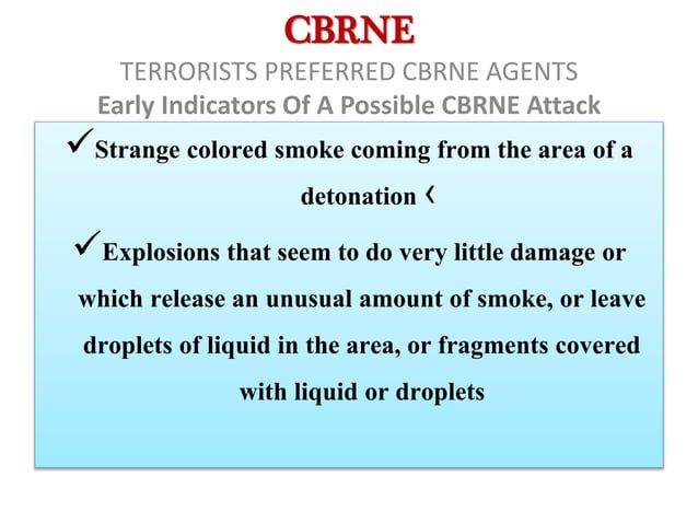 CBRNE | PPTX | Arms & Ammunition | Sensitive Topics