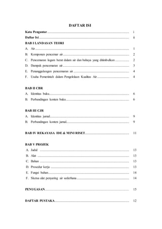 CBR PENCEMARAN AIR OLEH LOGAM Pb DAN Cd | PDF