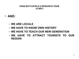 Cesis Battlefields Research team | PPT