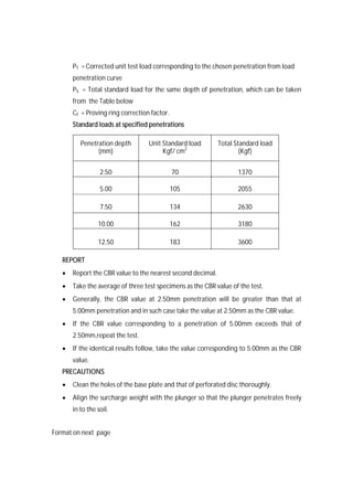 Cbr test | PDF