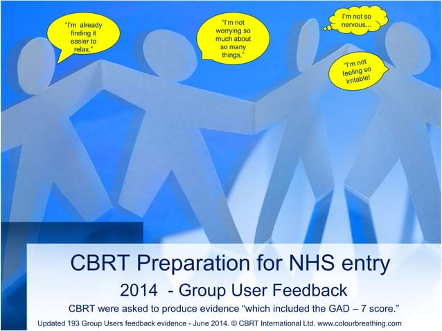 CBRT Preparation for NHS entry. GAD - 7 Evidence - mini slideshow | PPT