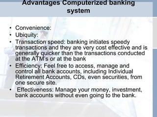Computerized Banking System | PPTX