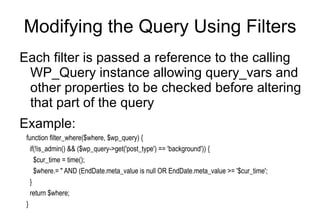 WP_Query Overview | PPT