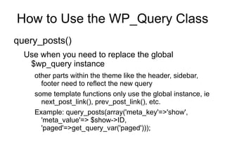 WP_Query Overview | PPT
