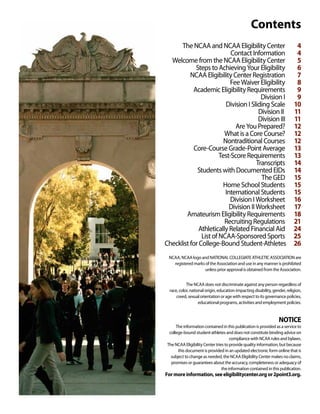 NCAA - Eligibility Center | PDF