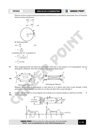 Cbs board xii-physics 2014 set 3 | PDF | Physics | Science