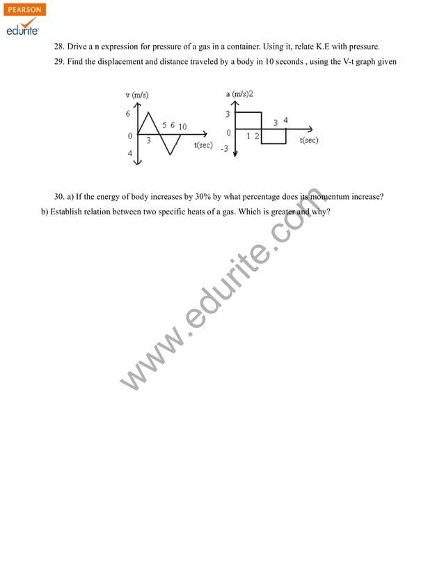 Class 11 Cbse Physics Sample Paper Model 3 | PDF