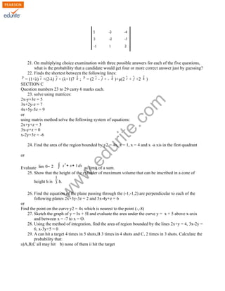 Cbse 12 Class Maths Sample Paper | PDF