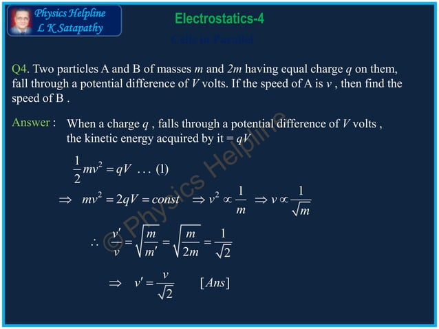 CBSE QA/ Electrostatics-4/ Electric Potential | PPT