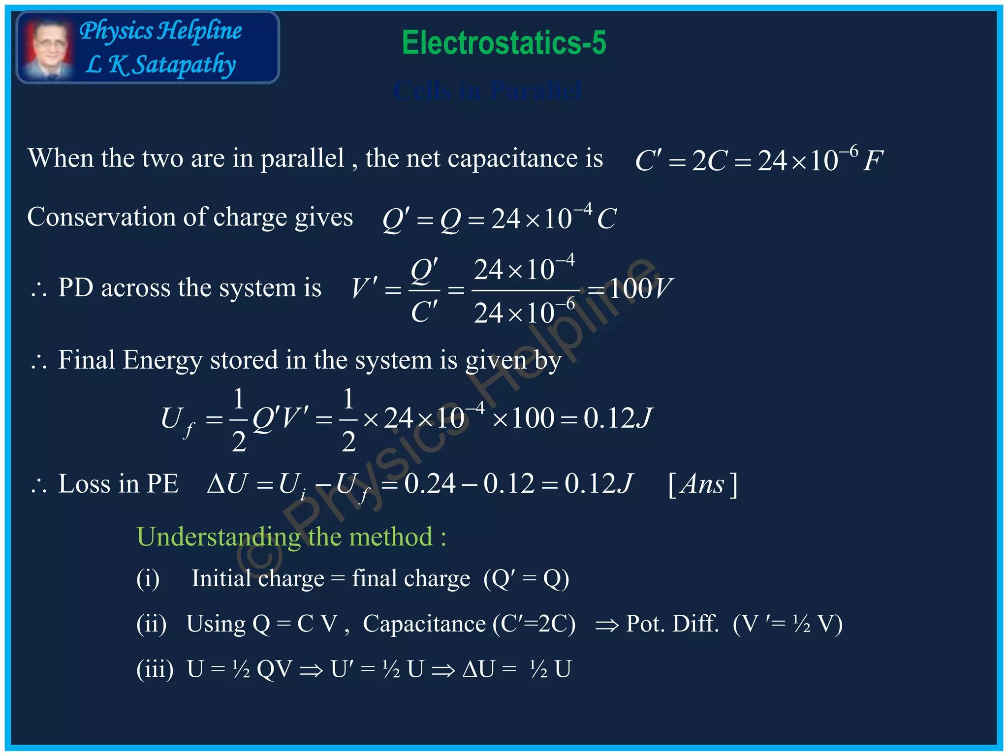 CBSE Electrostatics QA-5/ Electric Potential and Capacitance | PPT