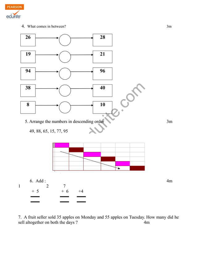 Cbse class-1-maths-sample-papers-term-2-model-1 | PDF