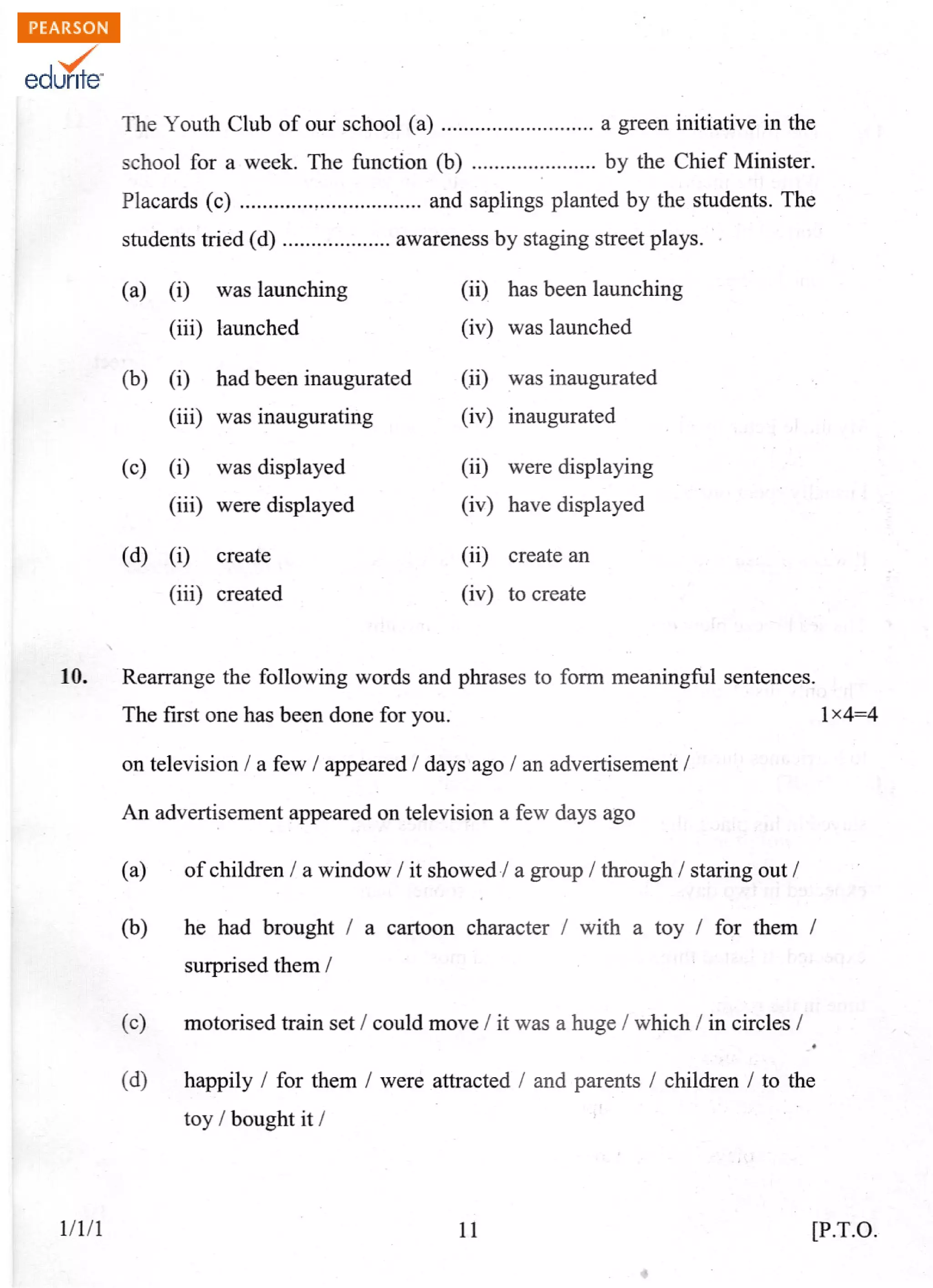 Class 10 Cbse English Communicative Question Paper Term 2 Model 1 | PDF