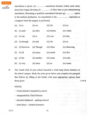 Class 10 Cbse English Communicative Question Paper Term 2 Model 1 | PDF