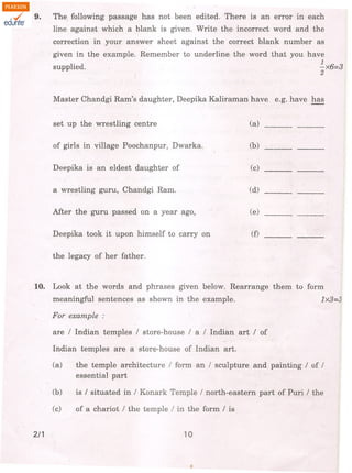 Class 10 Cbse English Language Literature Question Paper Term 2 Set 3 | PDF