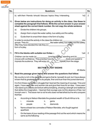 Class 10 English Literature Sample Paper Model 1 2009 | PDF