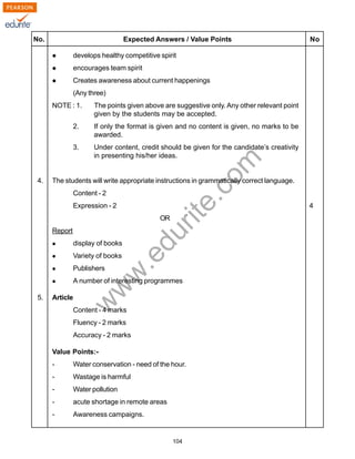 Class 10 Cbse English Literature Sample Paper Model 2 2009 | PDF