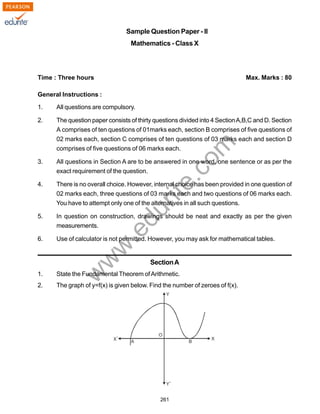 Class 10 Cbse Maths 2010 Sample Paper Model 2 | PDF