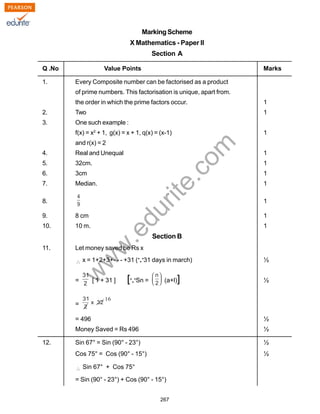 Class 10 Cbse Maths 2010 Sample Paper Model 2 | PDF