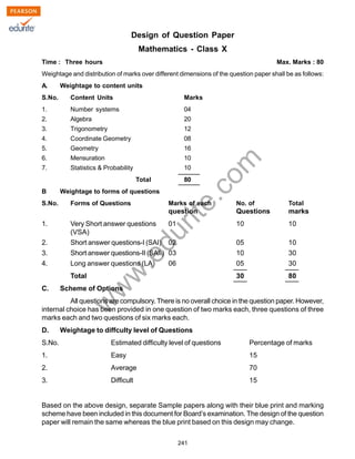 Class 10 Cbse Maths 2010 Sample Paper Model 3 | PDF