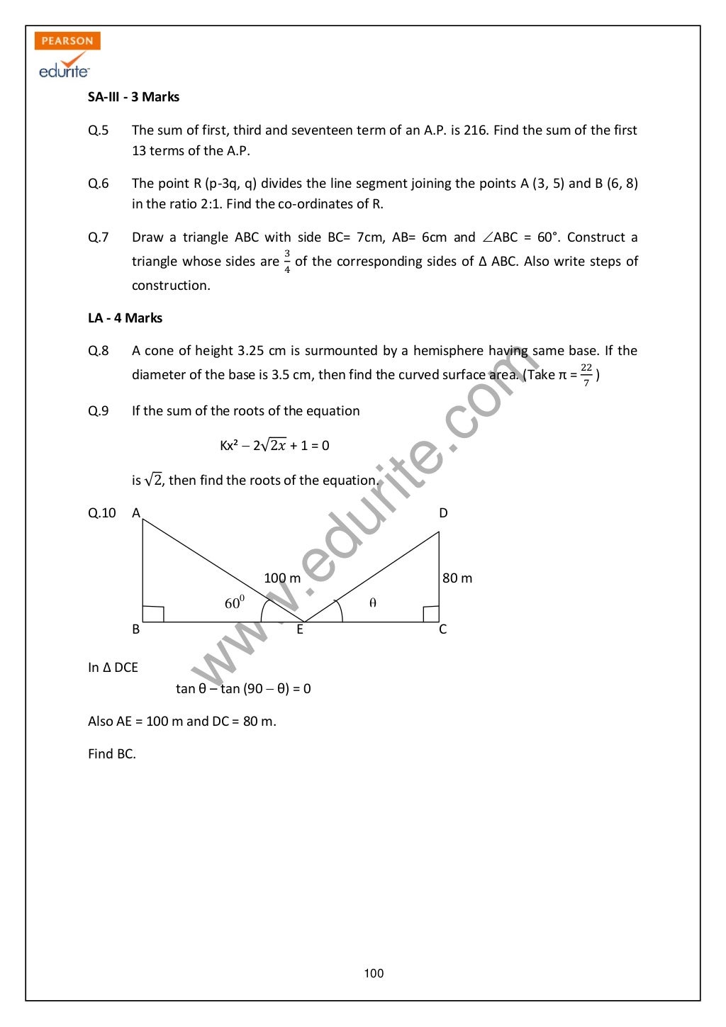 Class 10 Cbse Maths Sample Paper Term 2 2013 class-10-cbse-maths-sample-paper-term-2-2013
