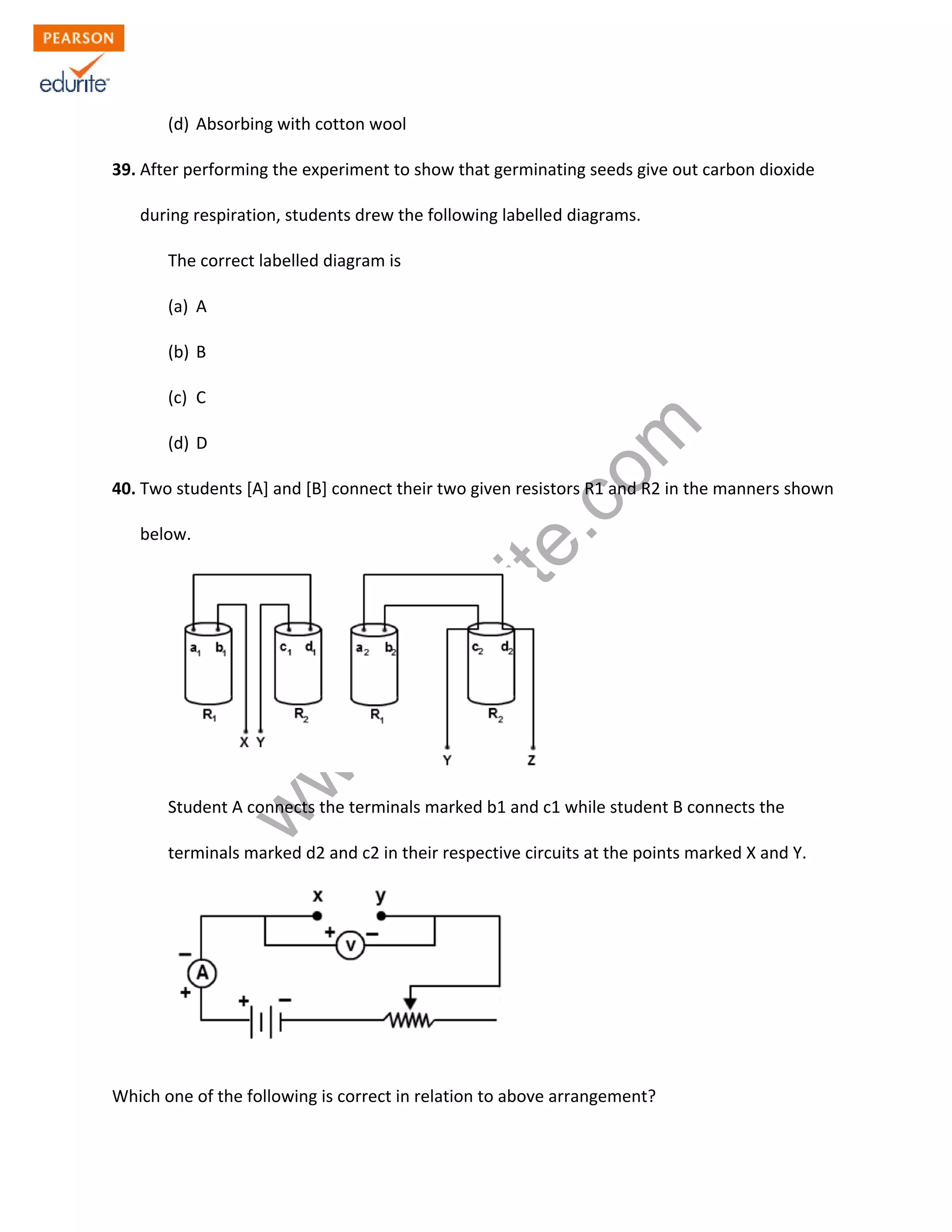 Class 10 Cbse Science Sample Paper Term 1 Model 1 | PDF