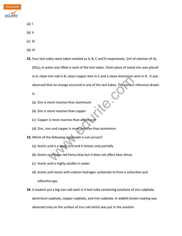 Class 10 Cbse Science Sample Paper Term 2 Model 1 | PDF